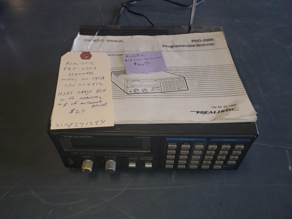 Realistic PRO-2006 Programmable Scanner – Anchorage Amateur Radio Club