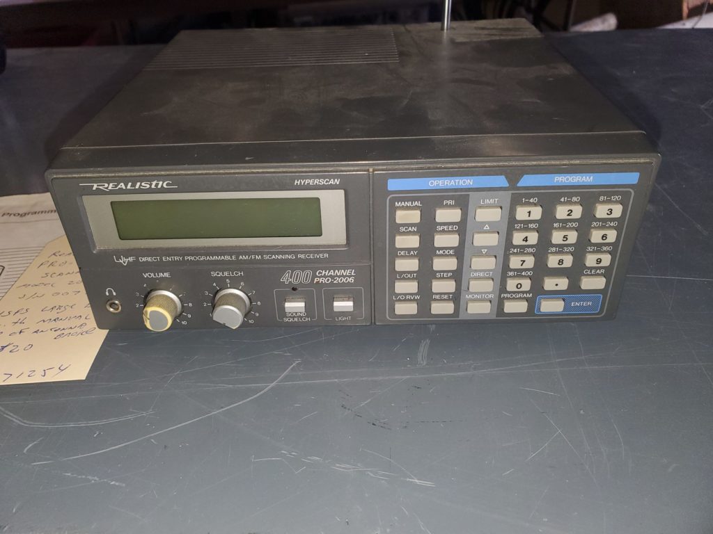 Realistic PRO-2006 Programmable Scanner – Anchorage Amateur Radio Club
