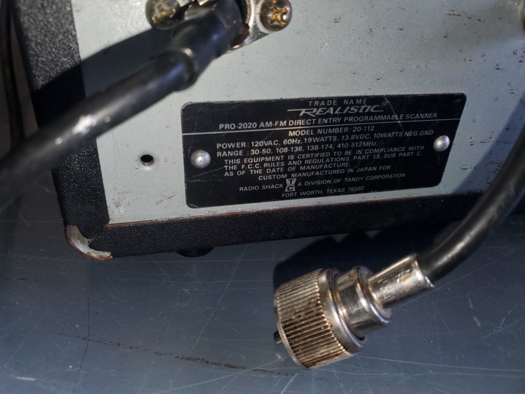 Realistic PRO-2020 Programmable Scanner – Anchorage Amateur Radio Club