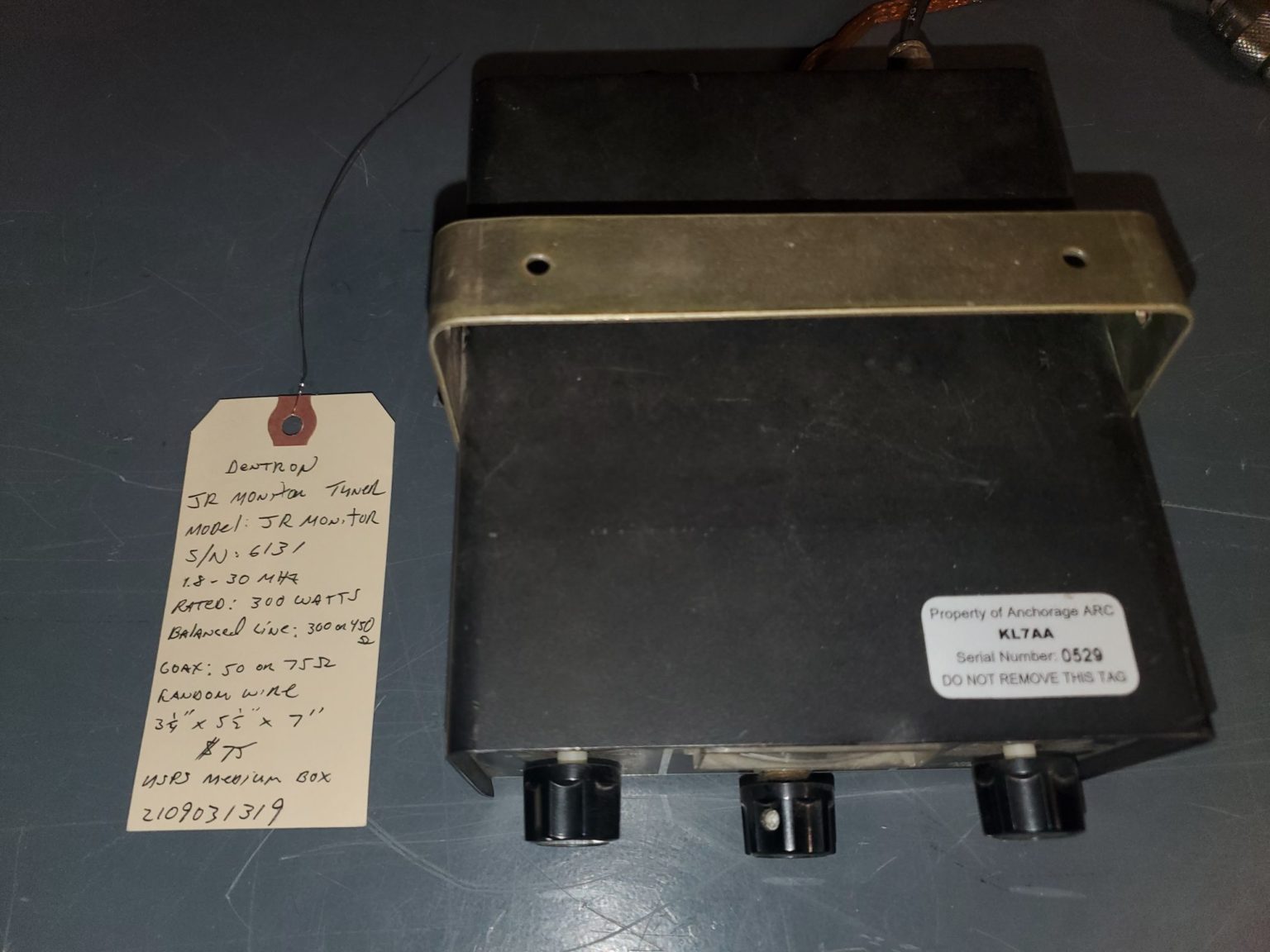 Dentron Jr Monitor 300 Antenna Tuner – Anchorage Amateur Radio Club